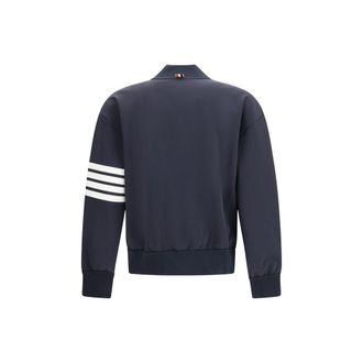 Thom Browne Mens Blue Viscose Bomber Clothing