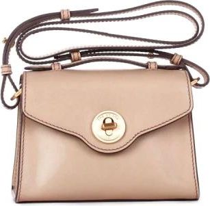 The Bridge Femme, Sacs, Beige, Taille: ONE Size Logo Front Crossbody Bag