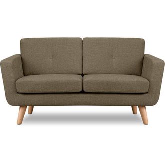 Konsimo Klassische Sofa mit Armlehnen tagio ii, Braun, Stoff, Scandinavian, 153x80x84cm - Konsimo