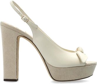 Jimmy Choo London Femme, Chaussures, Beige, Taille: 36 EU Ziva 120 Platform Sandales