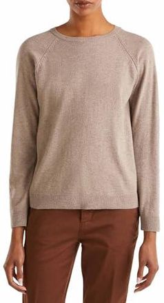 Benetton Maglia M/L 1035d1p17 Sweater, Beige, M Femme