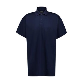 Balenciaga Marineblaues Intertwined Baumwollpolo - - Tops - Herren - Blau - M