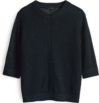 OPUS Damen Strickjacke | Cardigan DATINA Slim Softer Feinstrick-Klassiker Coal Blue, 38