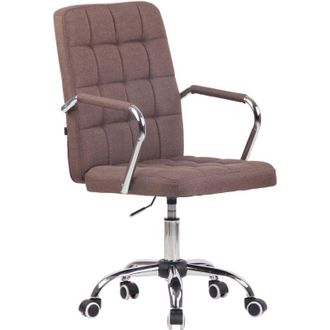 Clp Bureau de chaise pivotante en tissu avec accoudoirs et roues modernes diff&eacute;rentes couleurs Couleur : marron