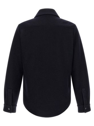 Moncler Virgin Wool Overshirt - Navy