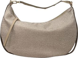 Borbonese Femme, Sacs, Beige, Taille: ONE Size Borsa Hobo Medium