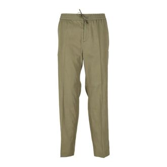 Calvin Klein Tencel Baumwolle Leinen Jogger Hose - - Trousers - Herren - Gr&uuml;n - W44