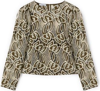 Motivi Femme, Blouses et Chemises, Vert, Taille: 34 FR Blouse Sangallo