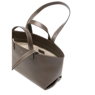 A.P.C. Structured Leather Tote Bag - Brown
