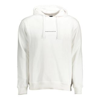 North Sails Homme, Sweatshirts et sweats à capuche, Blanc, Taille: 2XL Sweat à Capuche Blanc Manches Longues Imprimé