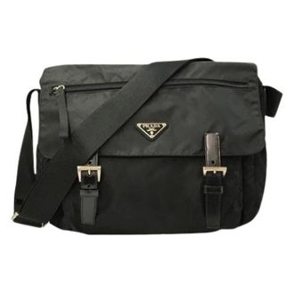Prada unisex, Pre-owned, Noir, Taille: ONE Size Sac bandouli&egrave;re vintage en nylon Pre-owned