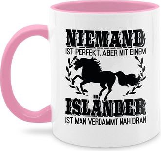 Shirtracer Tasse Tassen 325ml - Pferde - Niemand ist perfekt aber mit einem Isländer ist man verdammt nah dran I Geschenk Islandpferde I Islandpony Geschenke - 3