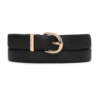 Kazar Femme, Accessoires, Noir, Taille: 100 CM Rounded Buckle Leather Belt