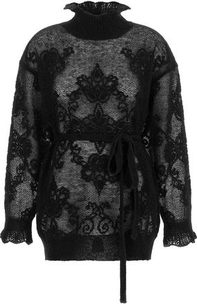 Twinset Rundhalspullover - Schwarz