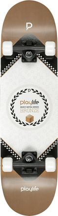 Playlife Skateboard Heavy Metal Bronze, 31 / 8 - 79cm / 20,5cm, 50x36mm 92A Rollen, ABEC 5 Kugellager, Art. nr.: 880279