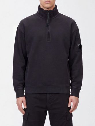 C.P. Company C. P. COMPANY Baumwoll-Sweatshirt mit hohem Kragen und halbem Rei&szlig;verschluss