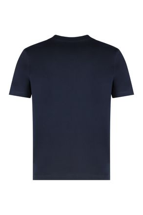 Paul & Shark Mens Cotton Jersey T-Shirt With Logo Print Blue T-Shirts And Polos
