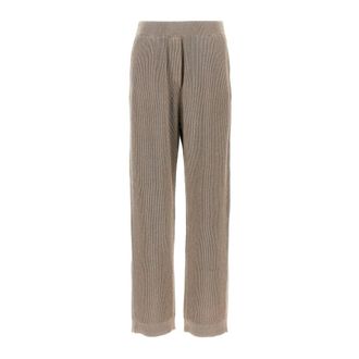 Brunello Cucinelli Femme, Pantalons, Beige, Taille: 40 FR Vanis&eacute; Knit Pantalons