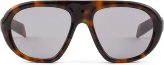 Prada lunettes de soleil à monture pilote - Marron