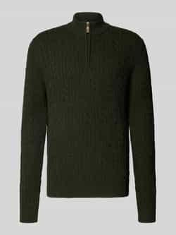 Fynch-Hatton Slim Fit Strickpullover aus Baumwoll-Woll-Mix