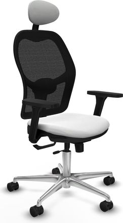 Piqueras y Crespo Ergonomischer B&uuml;rostuhl mit 3D-Armen, h&ouml;henverstellbare Lendenwirbelst&uuml;tze und festes Kopfteil, ausgestattet mit Syncro/Traslack und injiziertem Schau