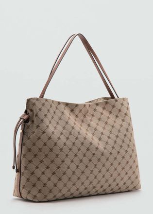 Mango Beuteltasche mit Jacquardmuster mittelbraun - Damen - Einheitsgr&ouml;&szlig;e - MANGO