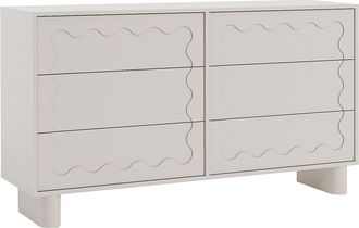 Vente-Unique Kommode mit 6 Schubladen - MDF - Beige - ANEZA