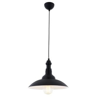 Opviq Modern Industrial Chandelier, Black Metal Body, 90 cm Height, 35 cm Diameter, E27 Socket, Max 40W | Stylish Scandinavian Design for Home & Office