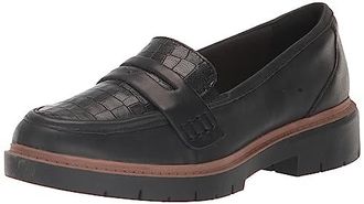 Clarks Mocassins Westlynn Ayla pour Femme, Cuir Noir, 7.5 Wide