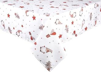 Excelsa GNOME Nappe Rectangulaire, 70% Coton et 30% Polyester, 140 x 240 cm, Décoration de Noël (Cm. 140 x 240)