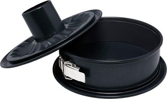 RBV BIRKMANN Birkmann, Springform mit 2 B&ouml;den, &Oslash; 26 cm, Karbonstahl, emaillierter Flach- und antihaftbeschichteter Rohrboden, Edelstahlverschluss, PFOA-frei, extra