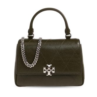 Tory Burch Mini Charlie gesteppte Henkeltasche mit Tragegriff - - Bags - Damen - Gr&uuml;n - ONE SIZE