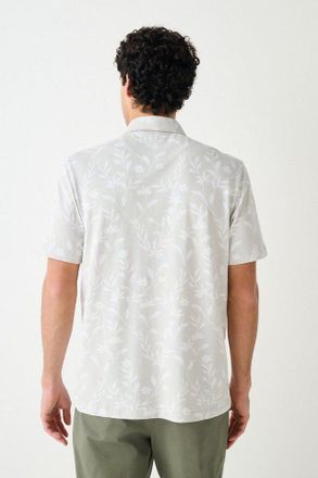 Next Poloshirt Kurz&auml;rmeliges Pikee-Poloshirt mit Muster (1-tlg)