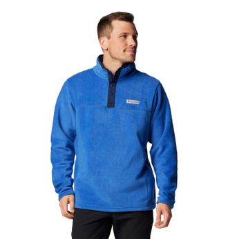 Columbia Steens Mountain Half Snap Pullover Jacke für Herren, Mountain Blue/Collegiate Navy, L