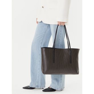 Calvin Klein Handtasche Calvin Klein Emblem Aop Tote W/ Pouch LV04F3266G Schwarz