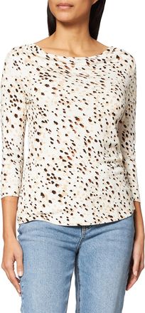 s.Oliver Black Label Damen 150.10.111.12.130.2108222 T-Shirt, beige, 46