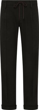 Alberto Bundfaltenhose Barista in Flanell-Qualit&auml;t mit Kordelzug, Tapered Fit in