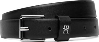 Tommy Hilfiger Dameng&uuml;rtel Tommy Hilfiger Th Square 2.5 Silver AW0AW18651 Schwarz