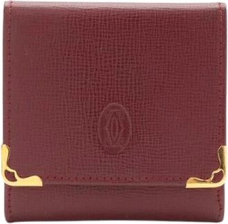 Cartier Pre-owned Must Line Leather Coin Purse - Femme - Pre-owned - Rouge - Taille: ONE Size