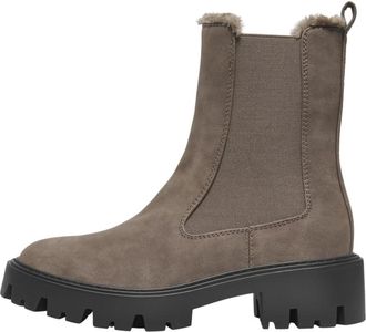 Only Damen Onlbetty-9 Pu Warm Lined Boot, Brown Stone, 39 EU