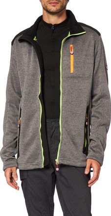 Bullstar Herren Softshell-Strickfleecejacke Ultra Sportjacke, Grau (Schwarz-Grau 104), XXX-Large