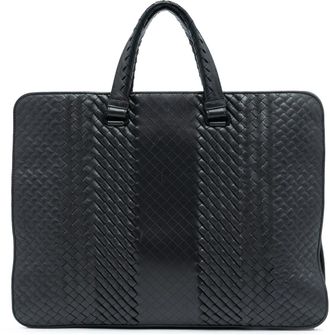 Bottega Veneta Crossbody Bags - Nappa Intreccio Imperatore Briefcase - Gr. unisize - in Schwarz - f&uuml;r Damen