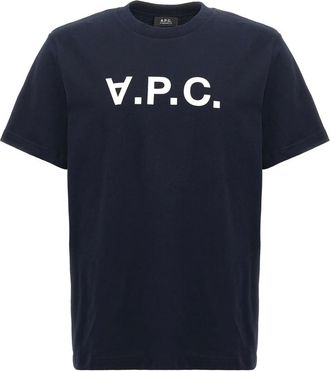 A.P.C. A.p.c., Homme, Tops, Bleu, Taille: XS VPC Crew Neck T-Shirt
