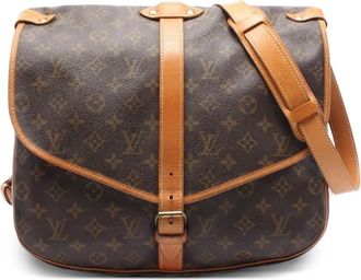 Louis Vuitton sac porté épaule Saumur 35 (1992) - Marron