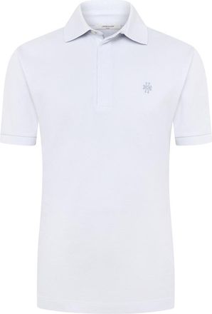 Jacob Cohen Unifarbenes Piqu&eacute;-Poloshirt mit gesticktem Logo auf der Brust in