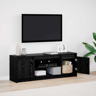 vidaXL Vidaxl - Meuble tv Noir 139,5 x 34 x 50 cm Bois ding&eacute;nierie
