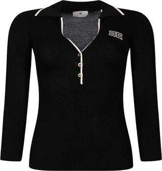 Elisabetta Franchi V-Pullover - Schwarz