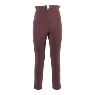 Elisabetta Franchi Double-Layer Stretch-Krepphose - - Trousers - Damen - Braun - XL