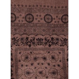 Saison 1865 Foulard imprim&eacute; fleuri &agrave; franges