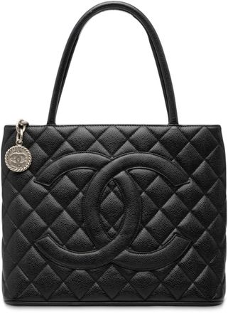Chanel Shopper - Caviar Medallion Tote - Gr. unisize - in Schwarz - f&uuml;r Damen